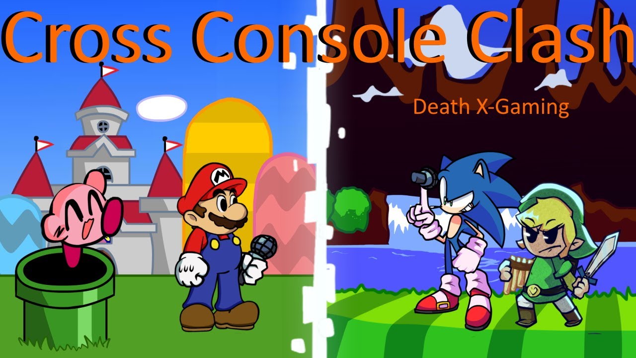 Friday Night Funkin' - Cross Console Clash Mario & Kirby Vs Sonic ...