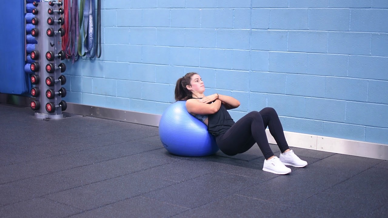 Swiss ball Hip Thrust - YouTube