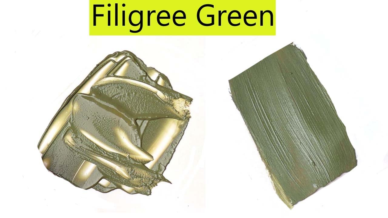 Filigree Green Color - How To Make Filigree Green Color - Color Mixing ...