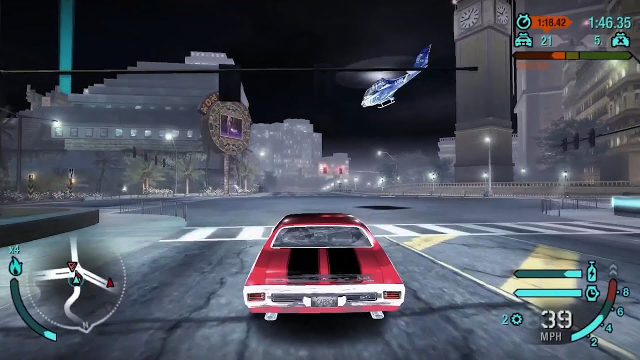 NFS Carbon Helicopter Finally in Pursuits Mod - YouTube