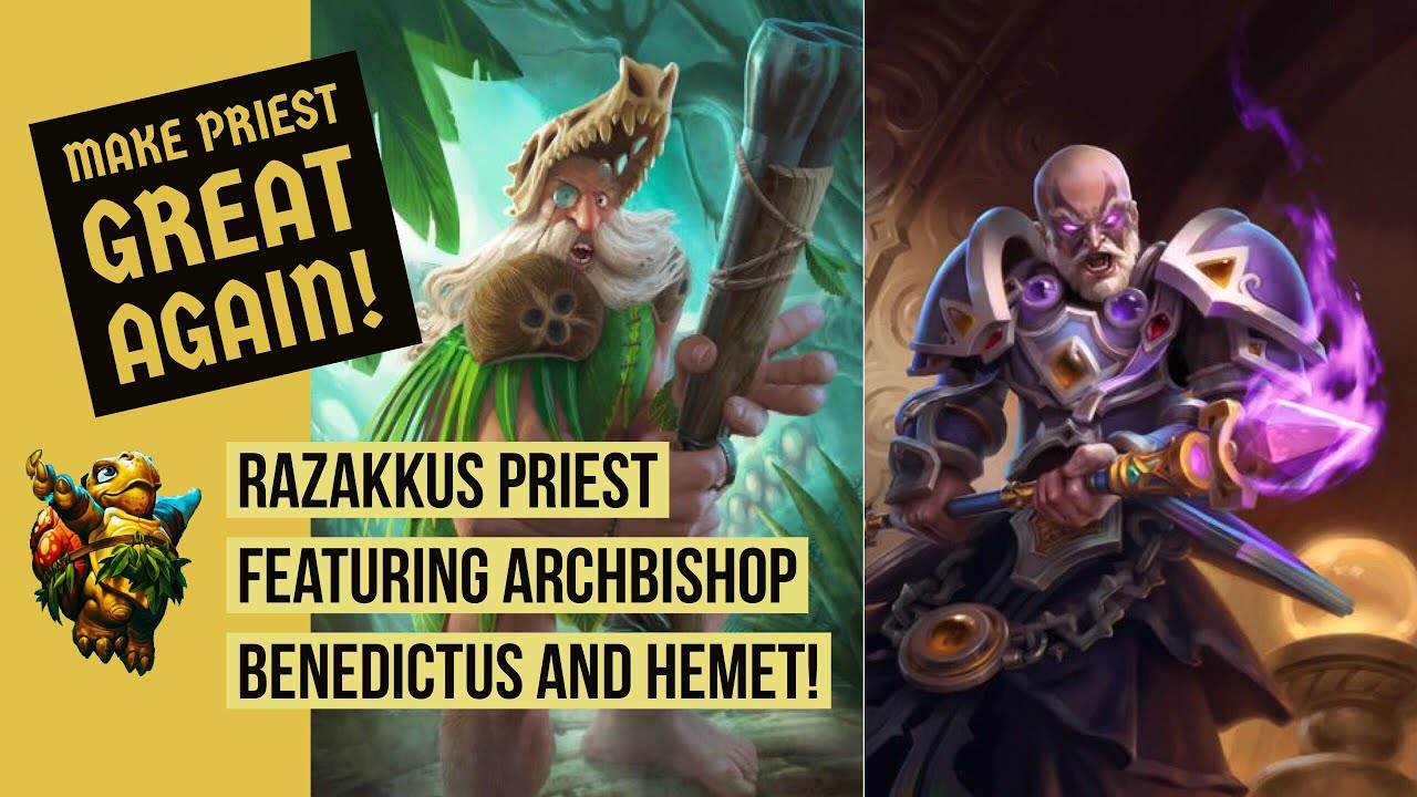 Hearthstone Archbishop Benedictus Hemet Priest featuring Raza, Anduin ...
