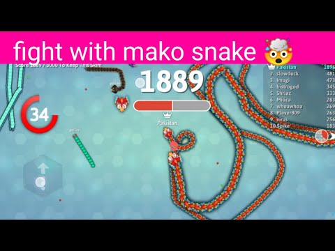 unlocking new skin🤩+fight with mako🤯 game play in snake i.o game #game ...