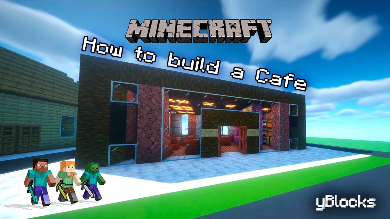 Minecraft 🛠 🧁 How to Build a Cafe ☕ Tutorial ☕ - YouTube