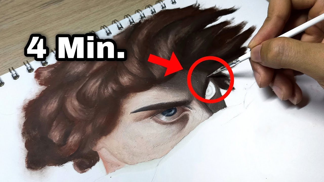 4 Minutos Pintando "El ÁNGEL CAÍDO" | Time Lapse - YouTube