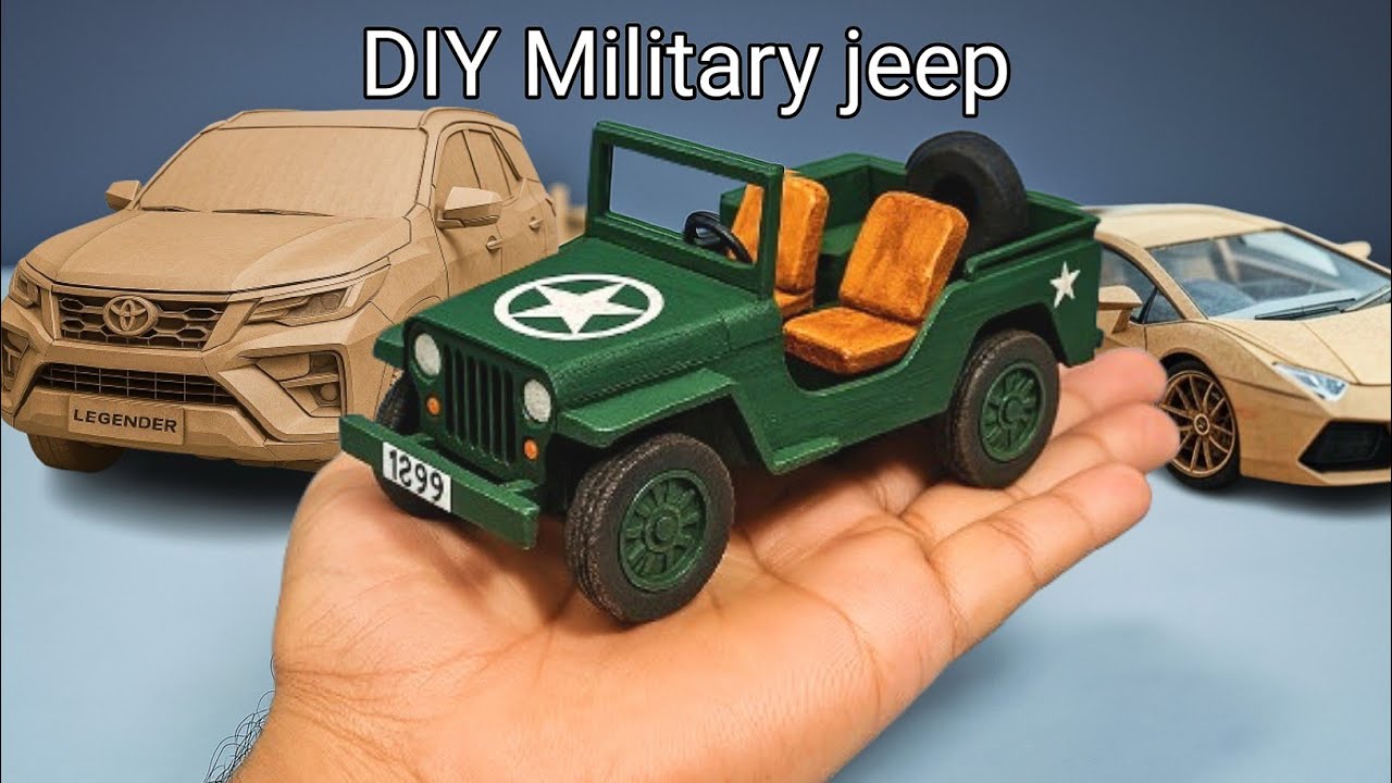 Jeep || how to make jeep from cardboard || scale model #diy - YouTube