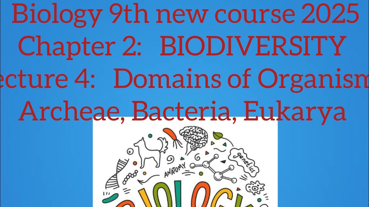 Bio 9th new course|chapter 2: Biodiversity|Lecture 4: Domains of ...