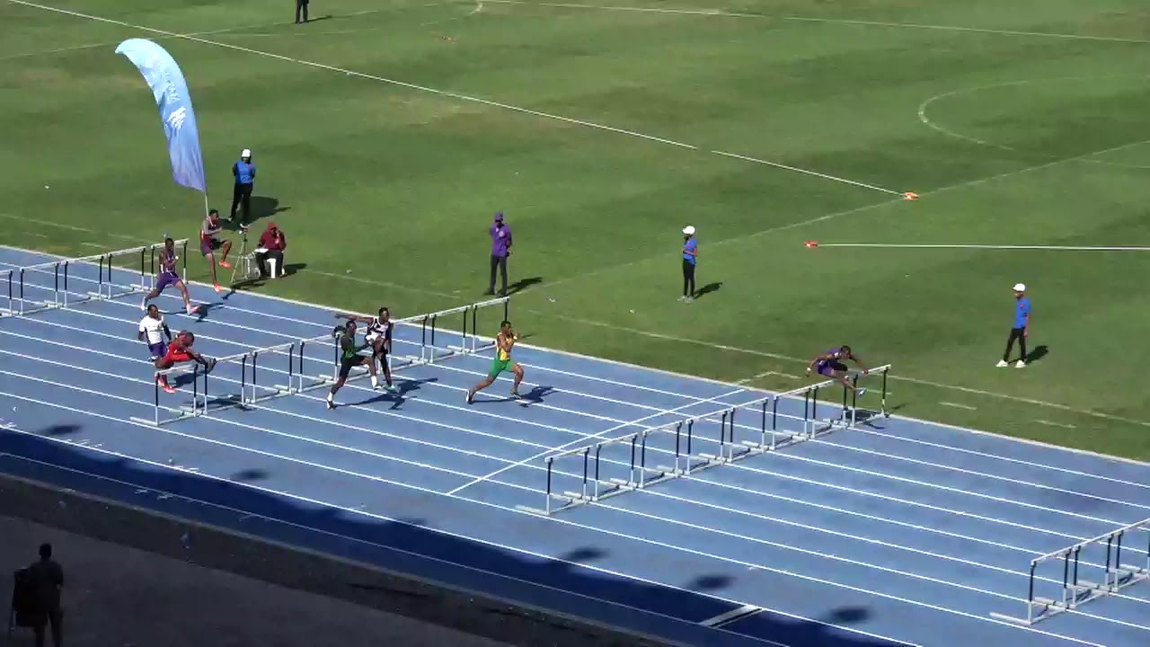 SW Isaac Henry Meet 2019 Boys Class 1 110m Hurdles 1 - YouTube