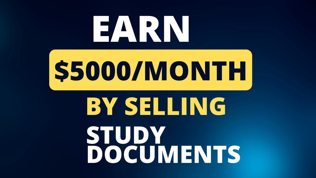 Earn Money Online By Selling Study Documents and Notes - YouTube