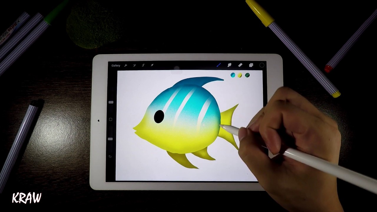 Drawing Fish 🐠 - Procreate - YouTube