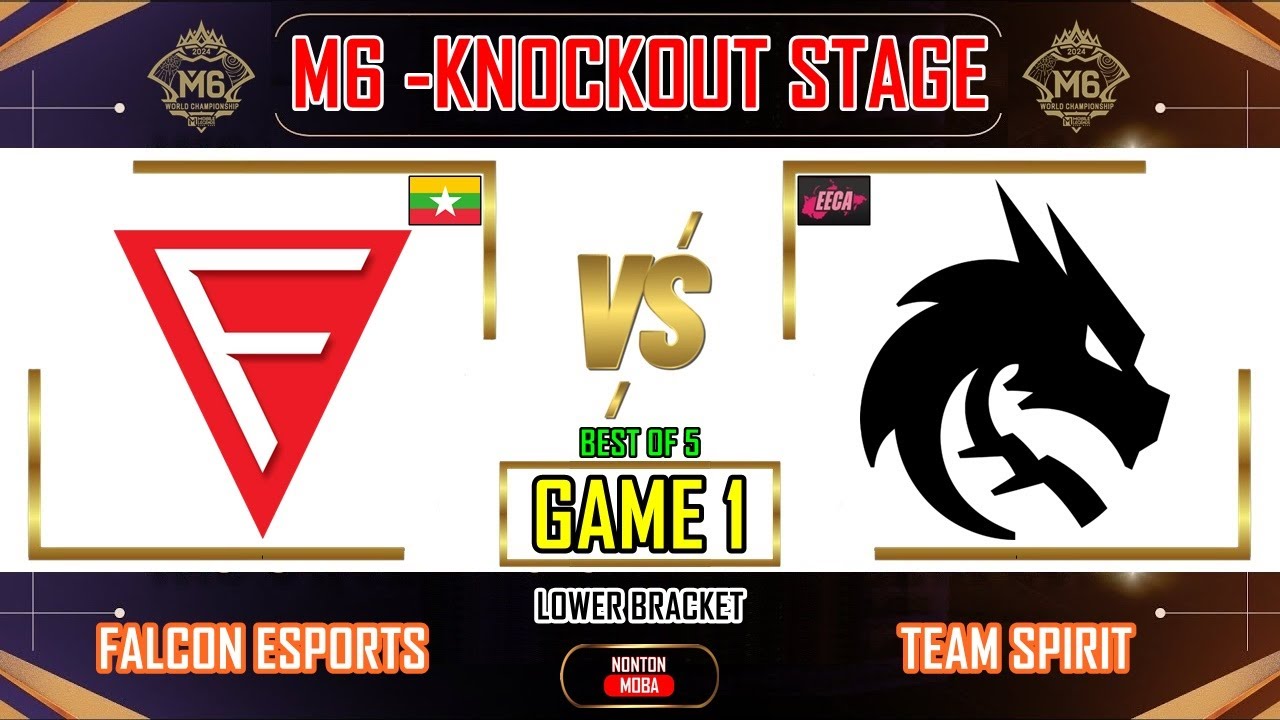 FALCON ESPORTS vs TEAM SPIRIT - GAME 1 | MLBB M6 - KNOCKOUT STAGE ...