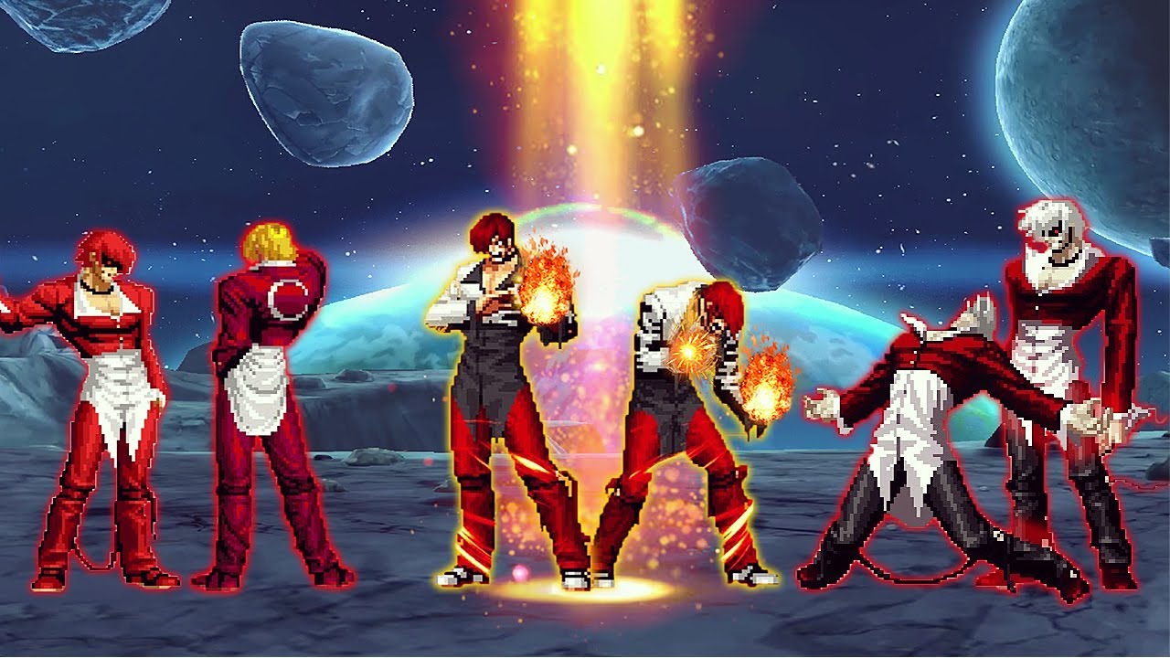 [KOF Mugen] Iori Yasakani Flame Vs Blood Iori Team - YouTube