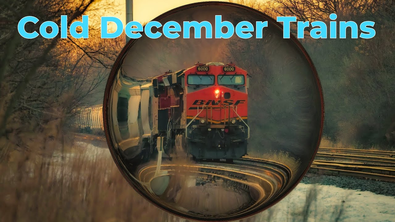 Cold & Icy Railfanning! BNSF Racetrack Winter Train Action - YouTube