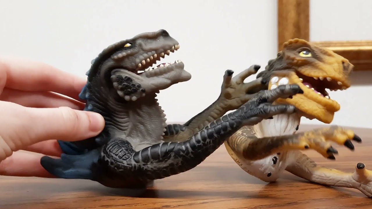 Godzilla 1998 RARE Finger Puppets - YouTube
