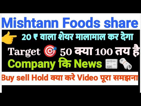 Mishtann Foods share latest news today target 🎯 price #mishtann #share ...