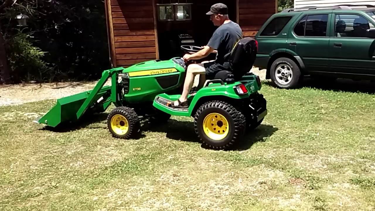 JD X738 - Little Buck Loader first use - 2018-07-14 - YouTube