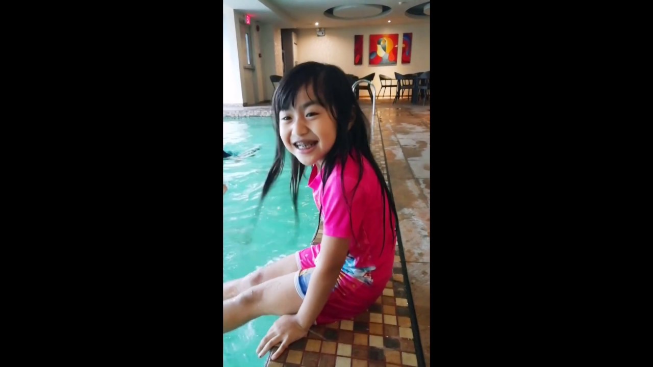 Girls Swimming Time at Mallberry Suites Hotel - YouTube