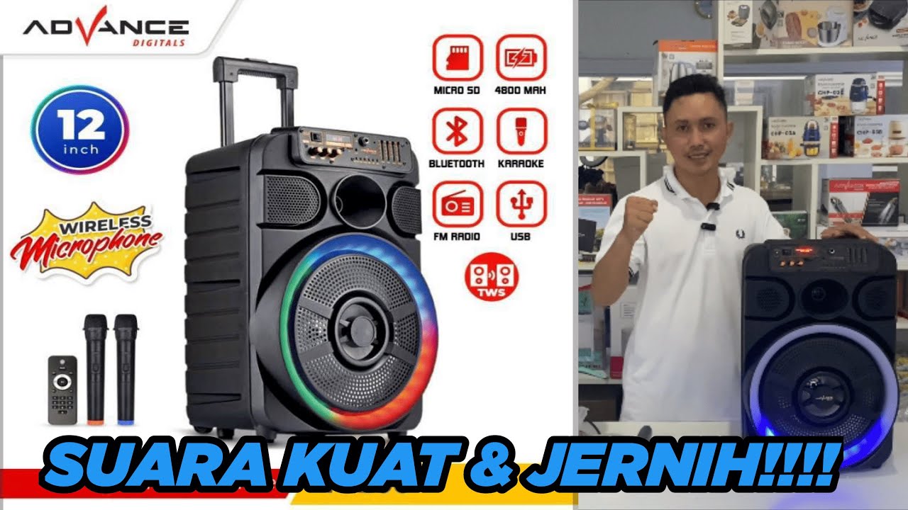 SUARANYA KUAT DAN JERNIH!!!! - Review Speaker ADVANCE K1206.#BluetoothSpeaker#speakermurah - YouTube