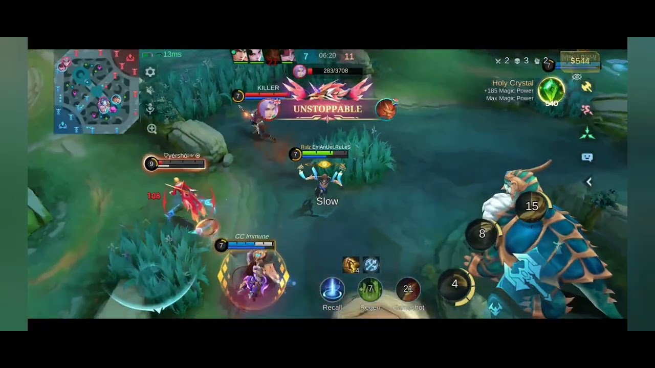 Vale comeback gameplay Mythical Glory Rank match Mobile Legends | 8 8 8 ...