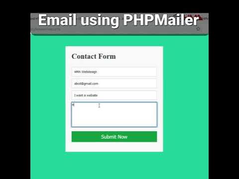 HTML Form Submission with PHP | Secure email sending in PHP #phpmailer - YouTube
