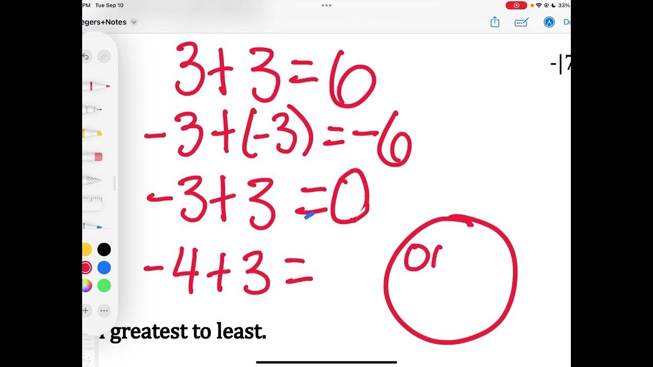 Adding Integers - YouTube