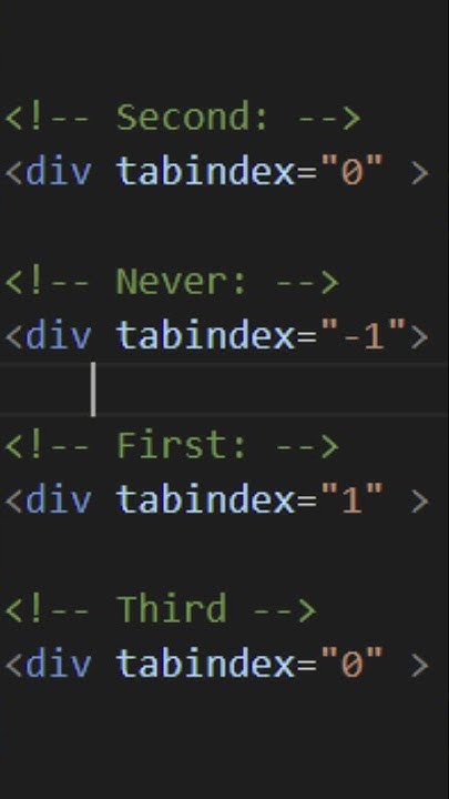 Improve Site Accessibility Using Tabindex Short Youtube 