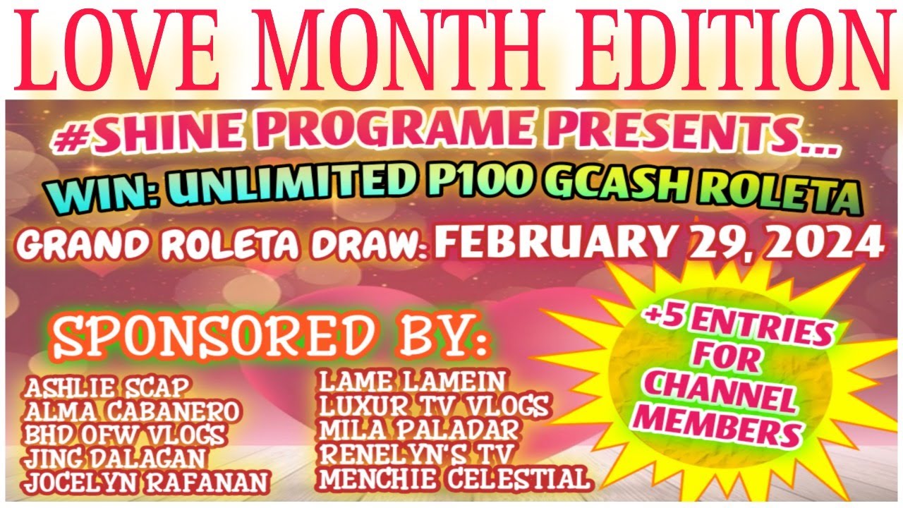 TATLONG ARAW NA LANG SA VIDEO PA-ENTRY. GOODLUCK LUCKY ENTRIES FOR LOVE ...