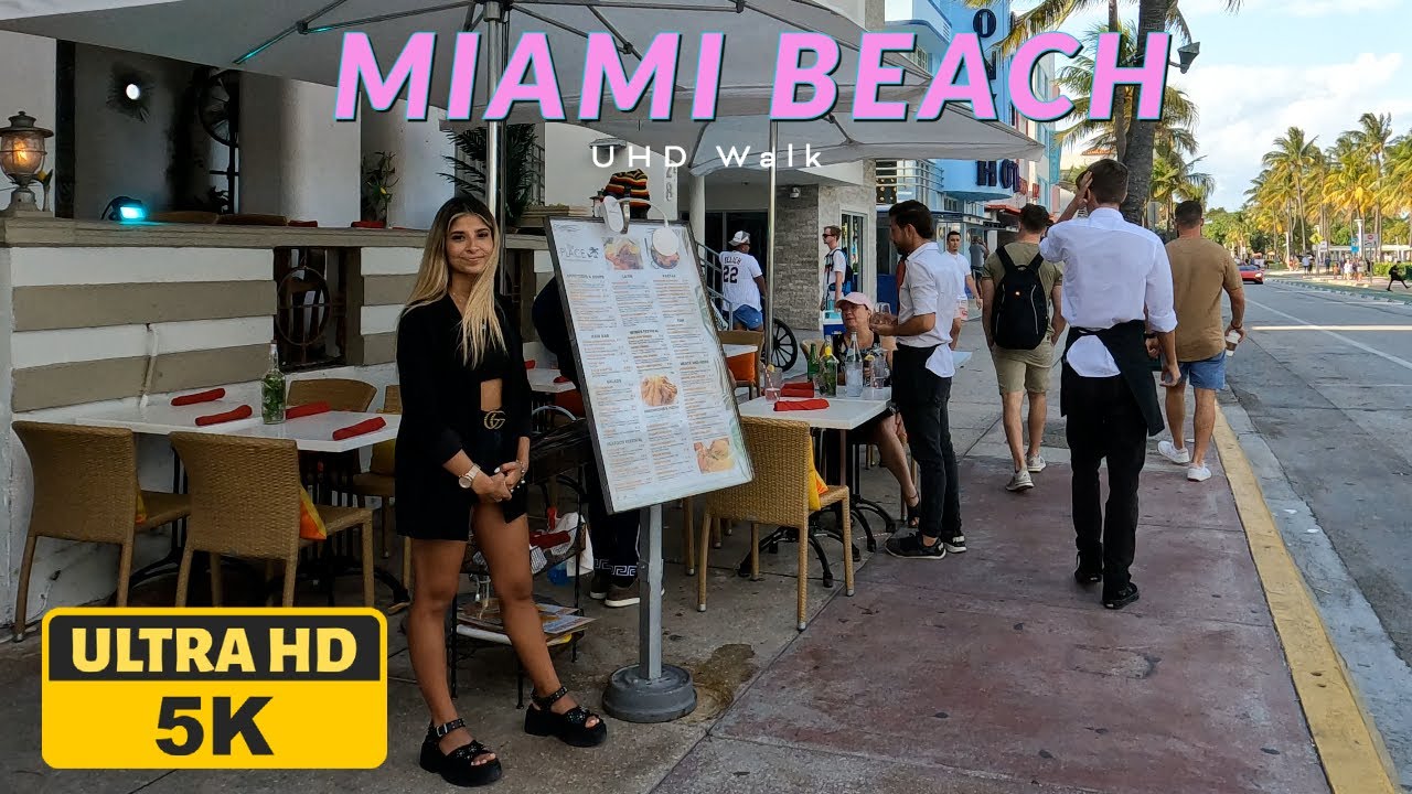 Miami Beach Walk 4k 🇺🇸 Walking tour of Ocean Drive in South Beach - YouTube