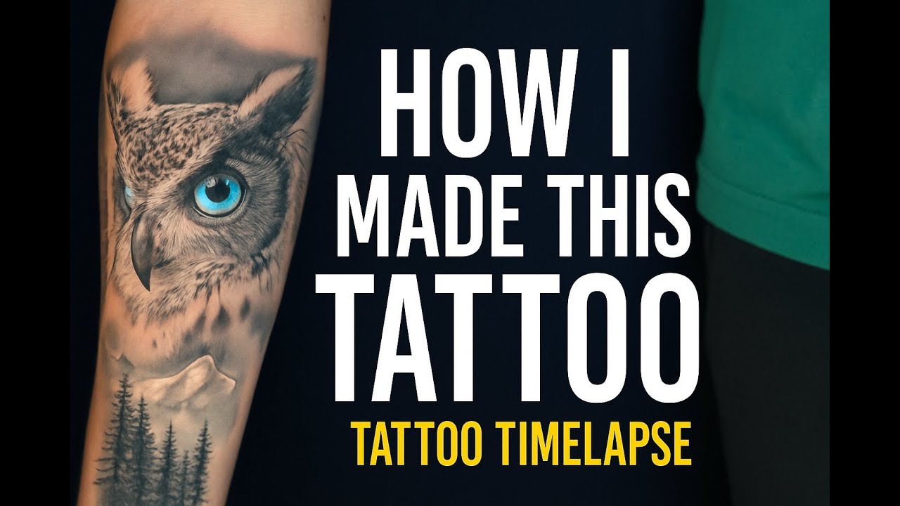 How I Made This Realistic Owl Tattoo | Tattoo Timelapse 🦉 - YouTube