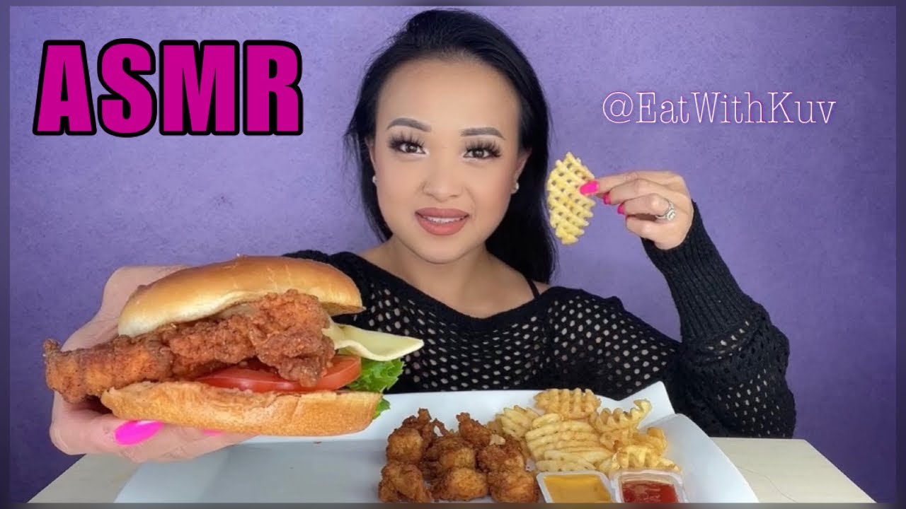ASMR Chick-fil-A ~ Mukbang - YouTube