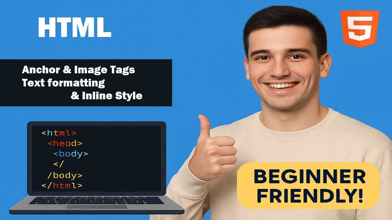 Learn HTML: Anchor, Image, Text Formatting & Inline Style | Beginner ...