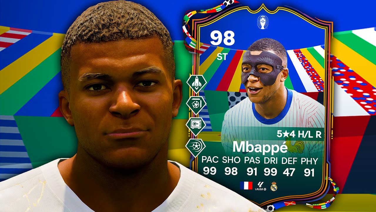 98 UEFA Euro TOTT Mbappe Player Review - EA FC 24 - YouTube