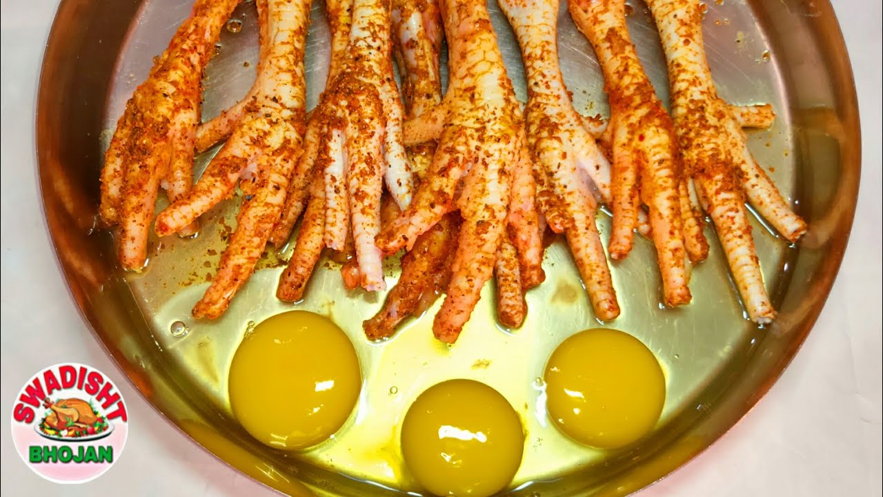 🐓Chicken feet recipe मुर्गी के पंजे chicken panja|yummy cooking chicken ...