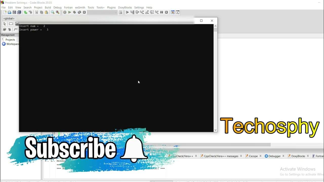calculate the power of a number The number and its power are input from ...