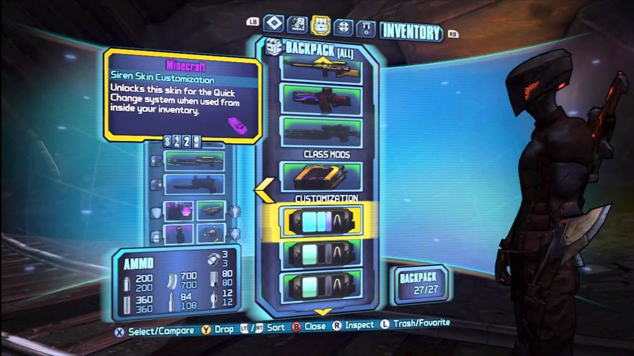 Borderlands 2 - Minecraft Easter Egg (Assassin skin + Head) - YouTube