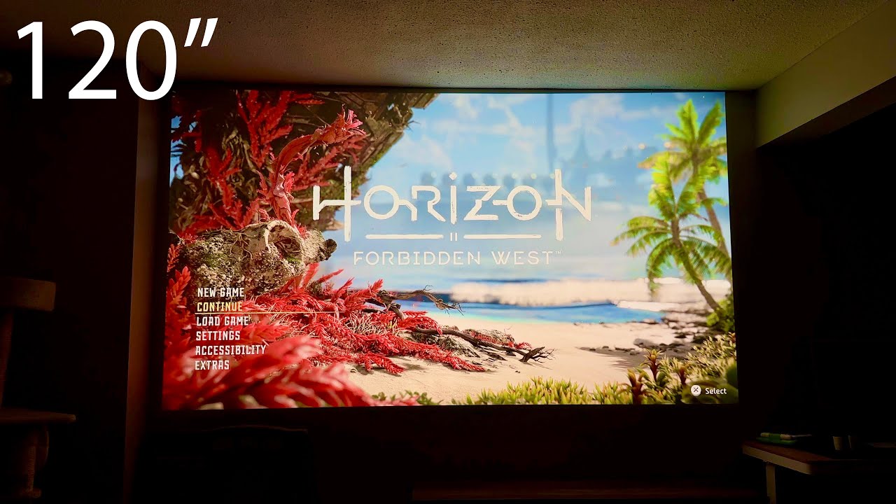 120” 4K HDR Gaming PS5 - BenQ x3000i Gaming Projector Review - YouTube