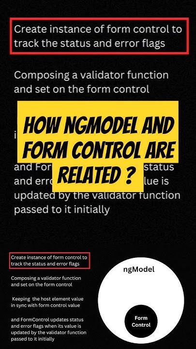 Understand the relationship between ngModel and form control #angular #formvalidation #coding ...