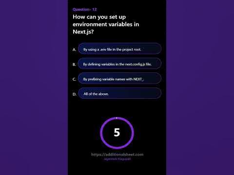 How can you set up environment variables in Next js - YouTube