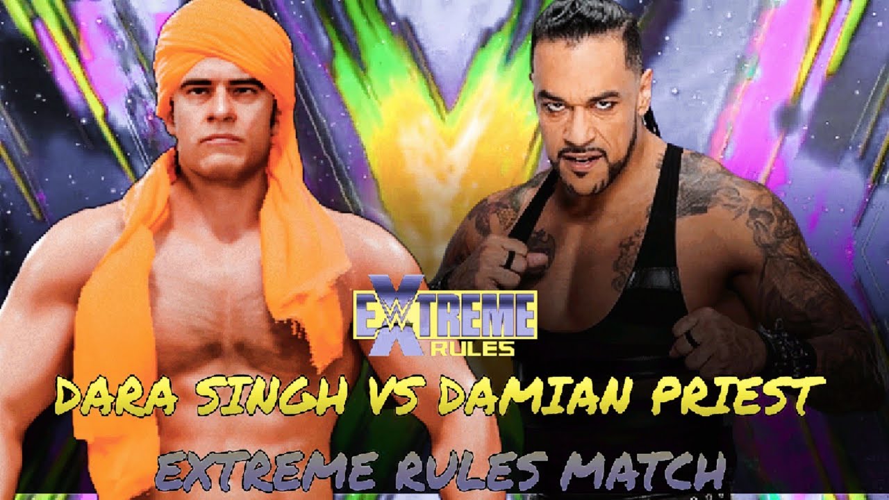 Dara Singh Vs Damian Priest l Intercontinental Belt l Extreme Rules ...
