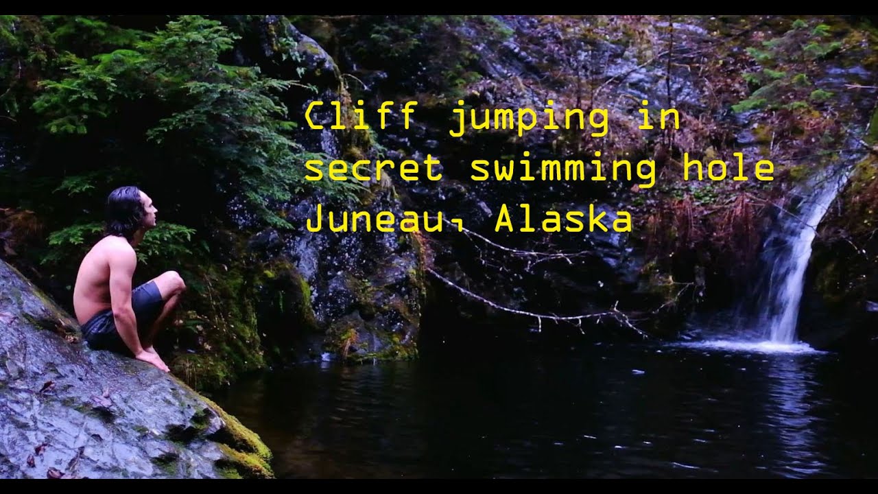 Cliff jumping in Juneau Alaska / secret swimming hole in the woods ...
