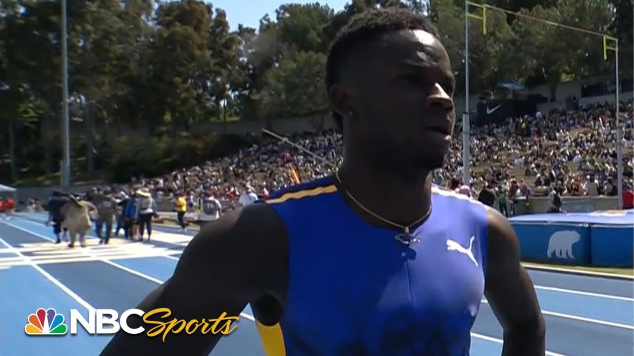 Ackeem Blake takes victory in men's 100m in L.A. | NBC Sports - YouTube