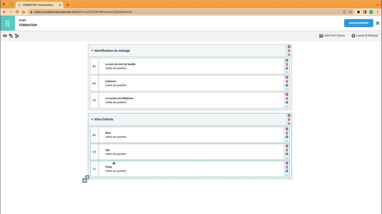 1 5 KoBo creation de groupes de questions - YouTube