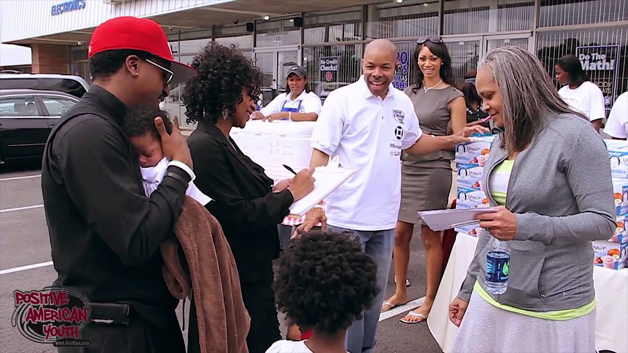 Free Community Give Away by Positive American Youth - YouTube