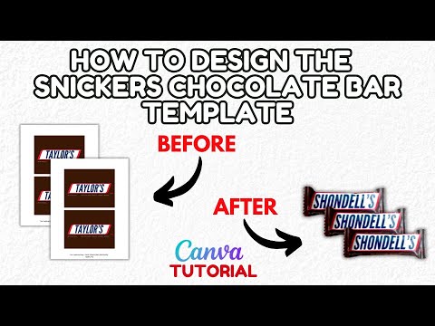 How to Design a Chocolate Candy Bar Wrapper in Canva | DIY Candy Bar ...