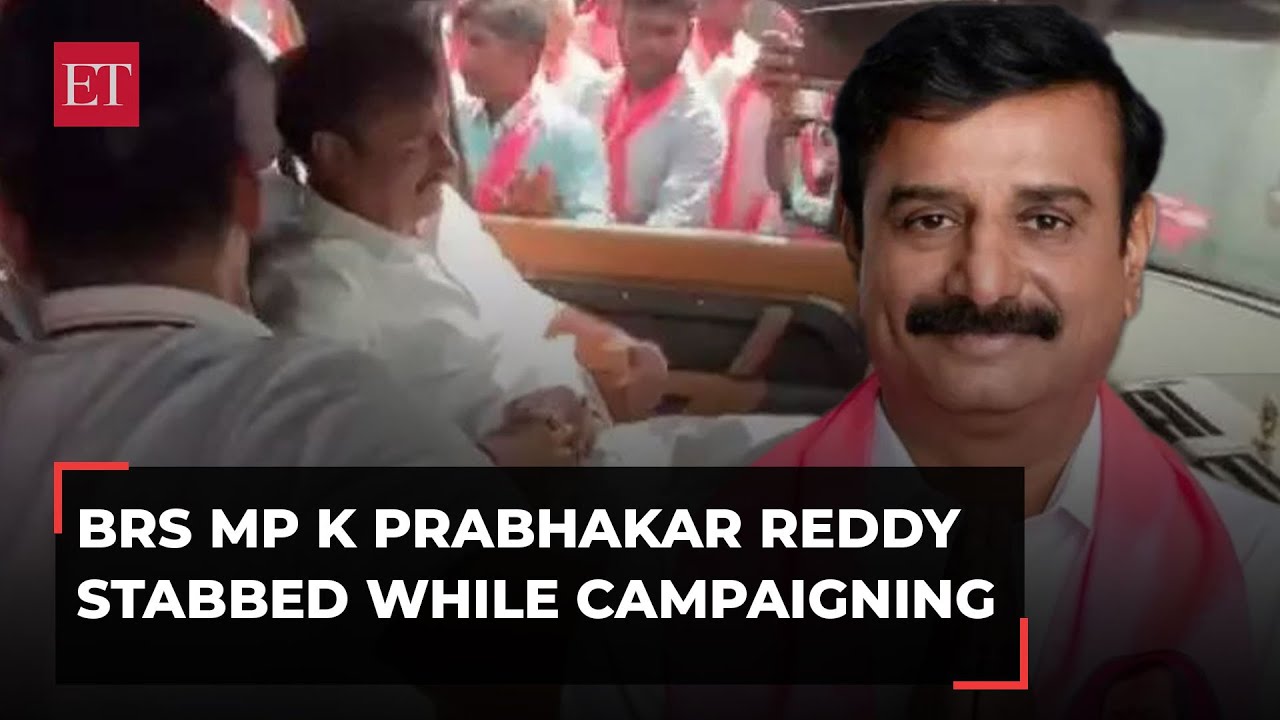 Caught on cam: BRS MP Kotha Prabhakar Reddy stabbed during Telangana poll campaign; hospitalised ...
