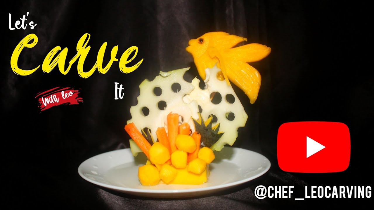 Pumpkin fish carving | how to make a fish - Art Carving | How to carve ...