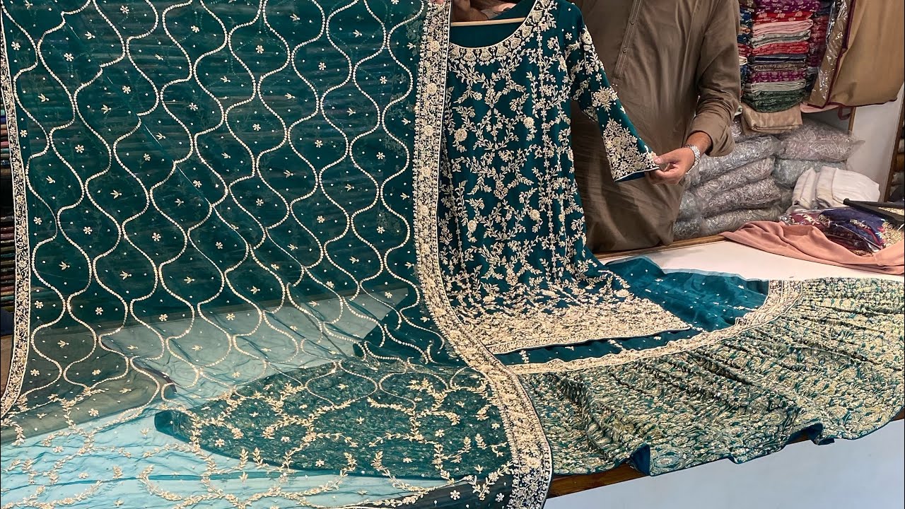 Latest Pakistani Farchi Sharara | Designer Dress For Bridal | Organza ...