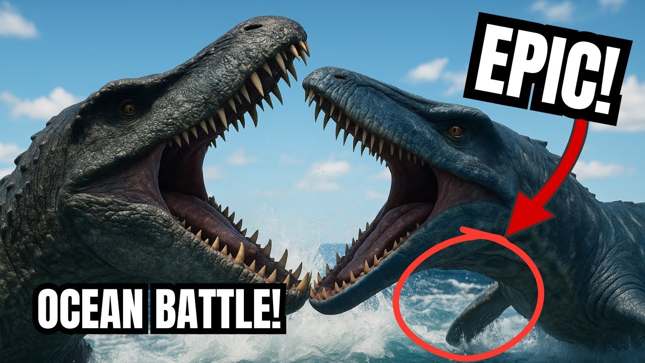 EPIC OCEAN BATTLE! Mosasaurus vs Tylosaurus 🌊🦖 The Fight You Never ...