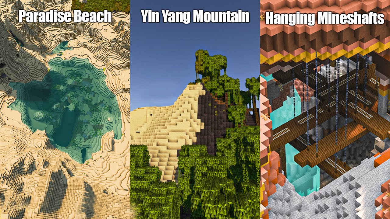 Minecraft | Top 3 Beautiful Locations in ONE SEED! 1.20.2 - YouTube