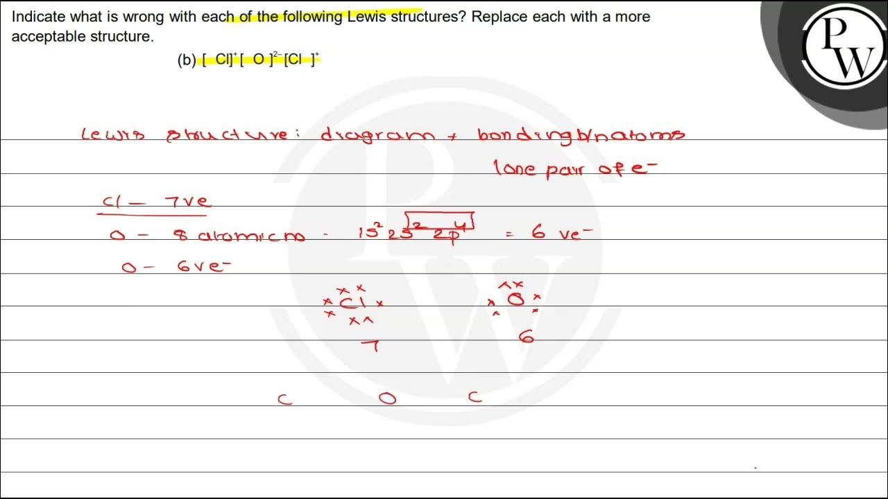 Indicate what is wrong with each of the following Lewis structures?... - YouTube
