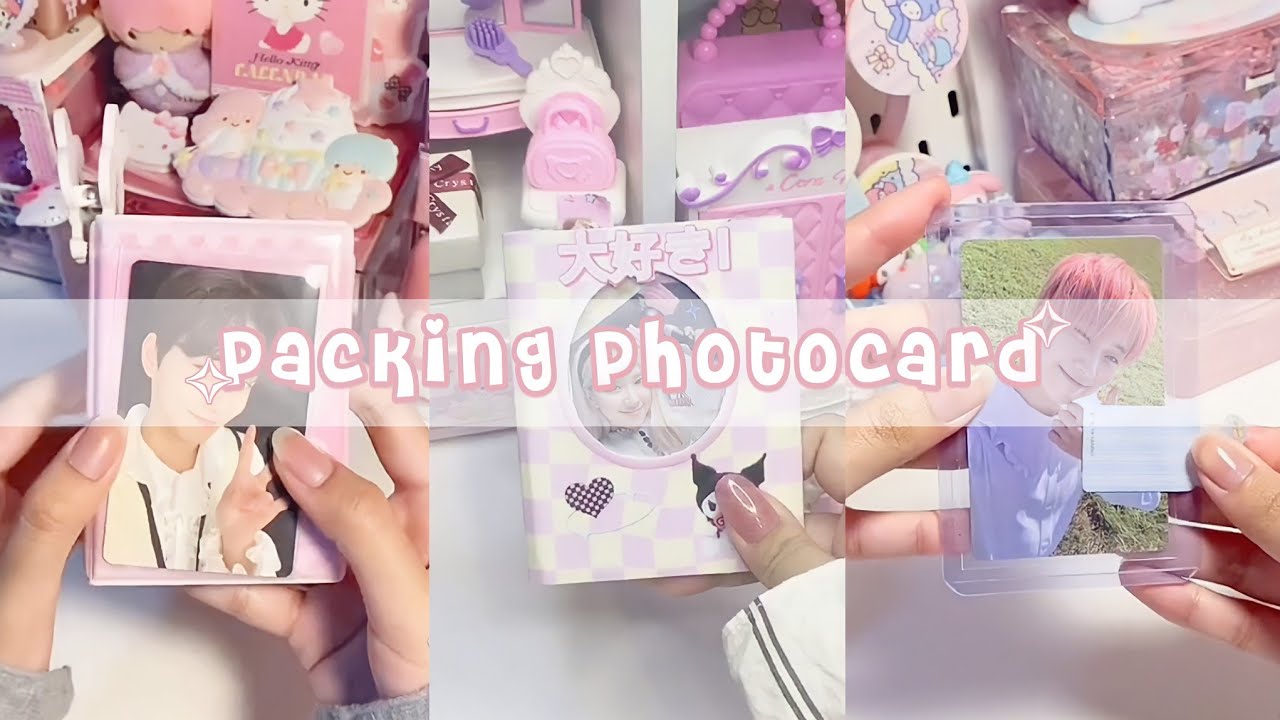 🍧🌸🍬 - asmr packing photocard kpop | rikiriki - YouTube